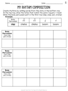 Rhythm Composing Using Picture Books FREEBIE - Teach From The Stage