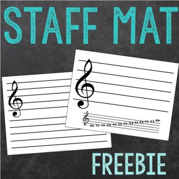 Staff Mat FREEBIE for the Music Classroom - Teach From The Stage