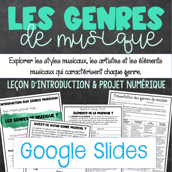Genres of Music in French! - Teach From The Stage