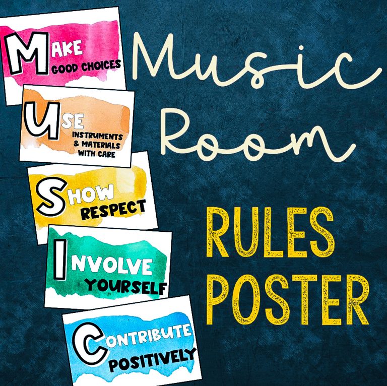 MUSIC Room Rules Poster - Teach From The Stage