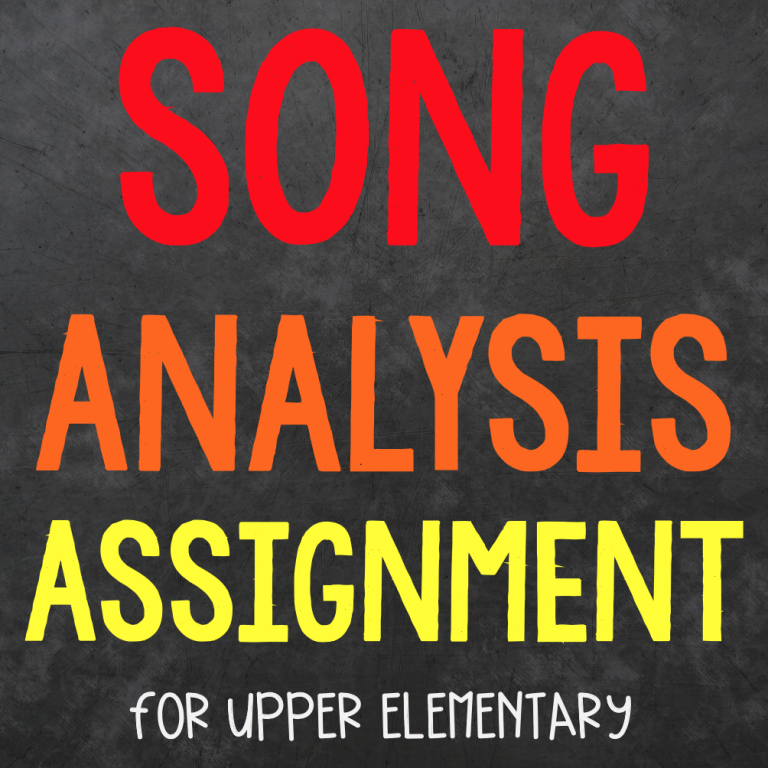 Song Analysis Assignment - Teach From The Stage