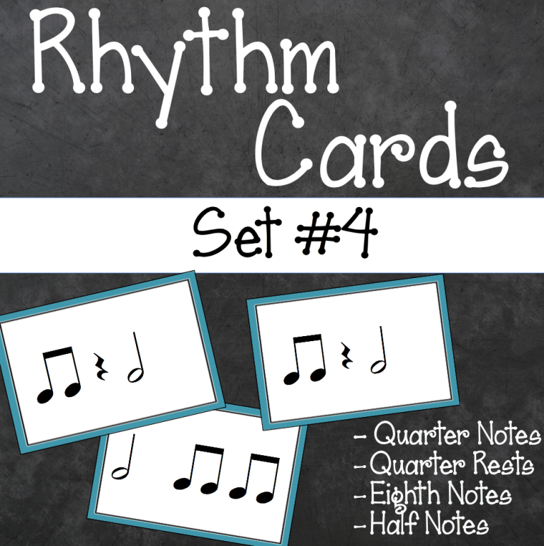 Rhythm Reading Cards (Set #4) - Teach From The Stage