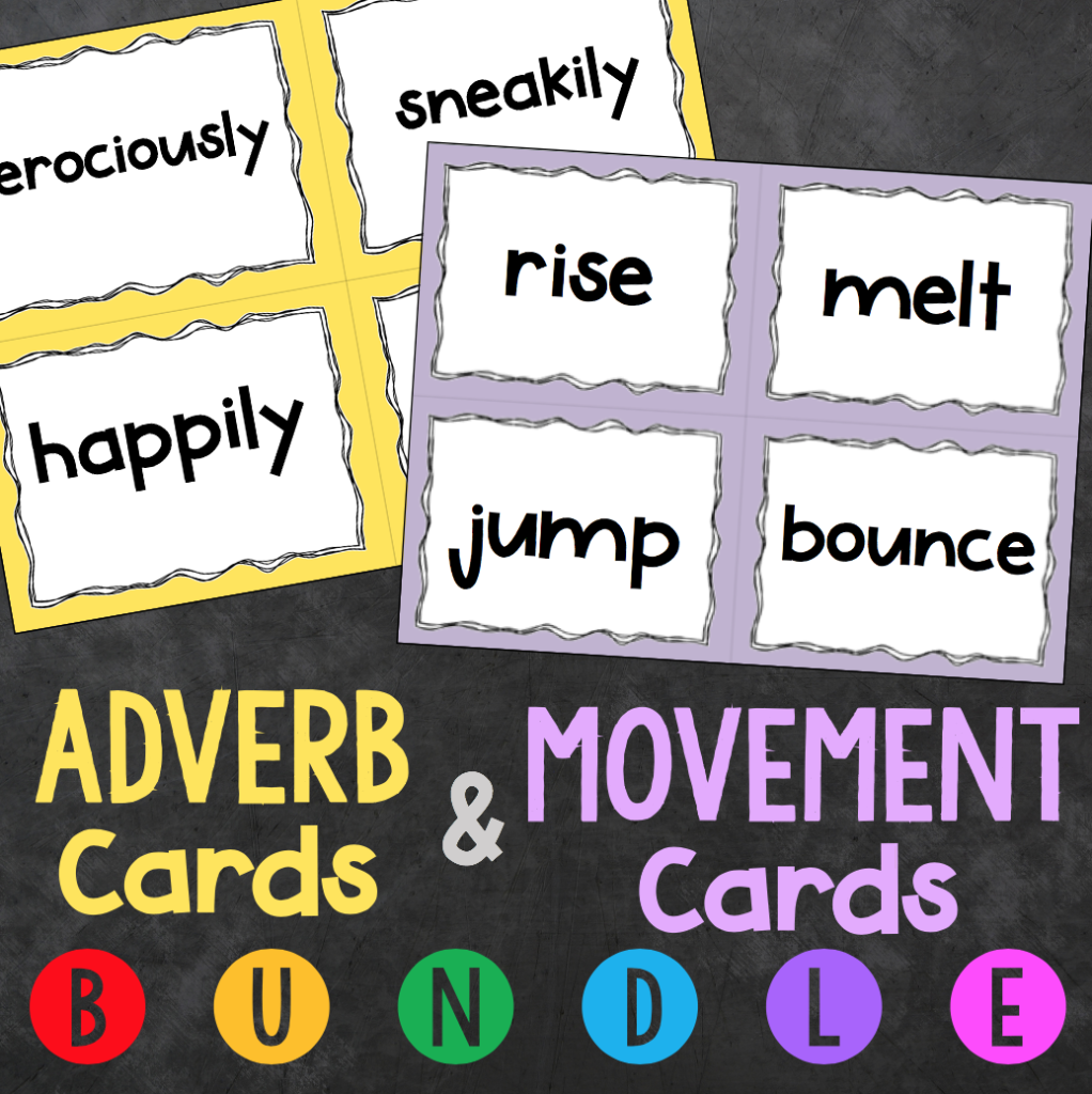 Movement Cards & Adverb Cards Bundle - Teach From The Stage