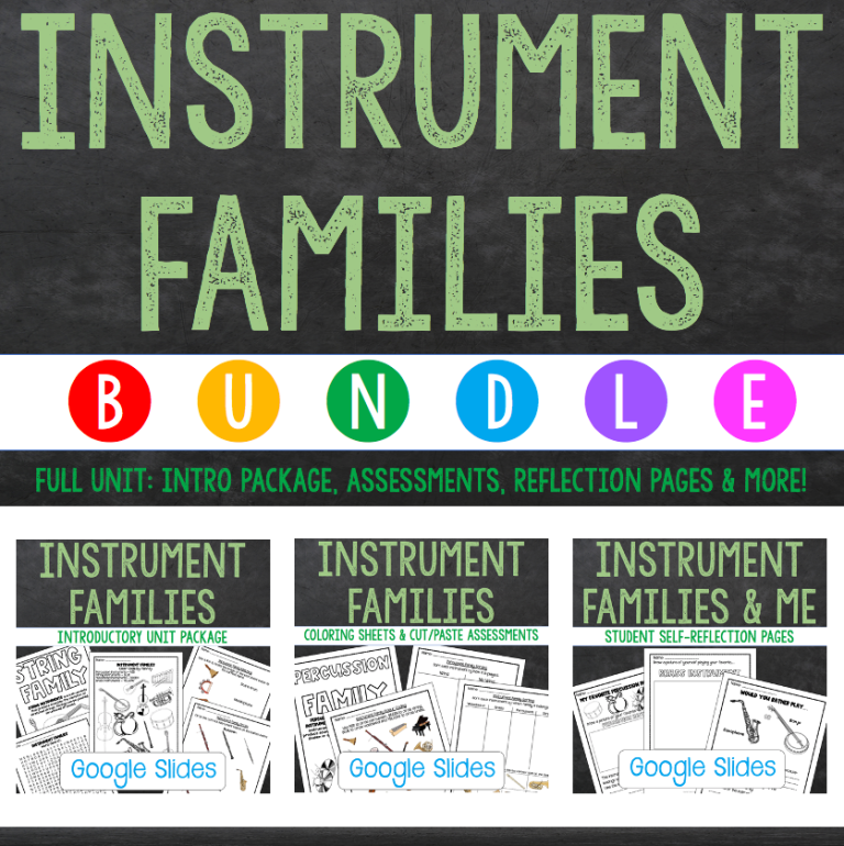 Instrument Families Full Unit Bundle - Teach From The Stage
