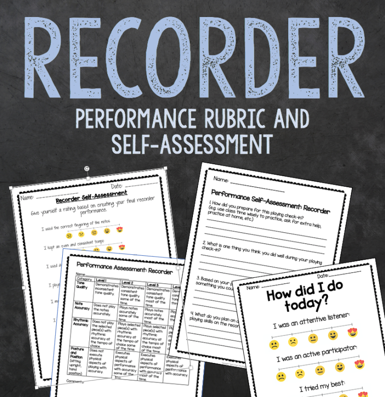 Recorder Performance Rubric - Teach From The Stage