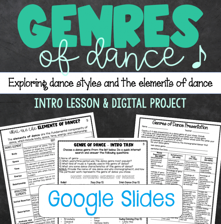 Genres of Dance - Intro Lesson and Digital Project - Teach From The Stage