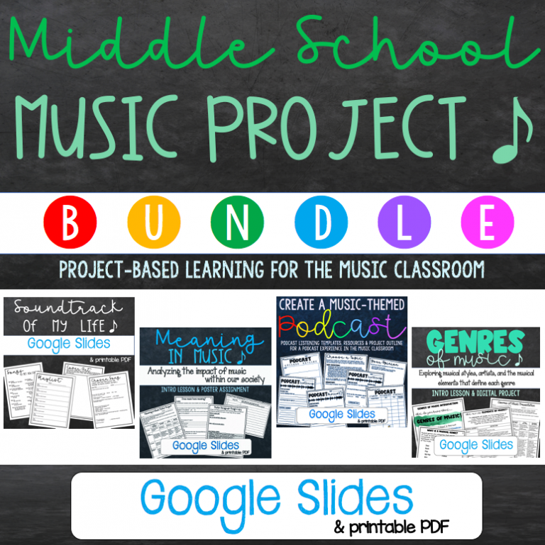 Middle School Music Project BUNDLE - Teach From The Stage