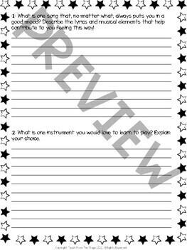 Music Writing Prompts - Teach From The Stage