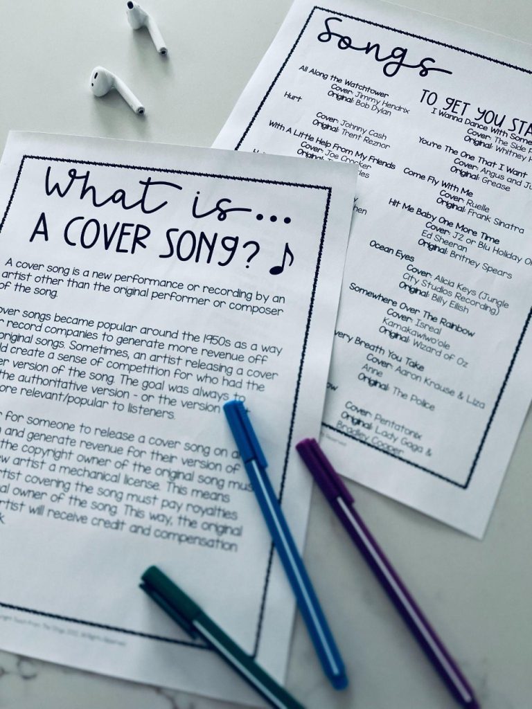 Music Listening Activities: Cover Song Comparison