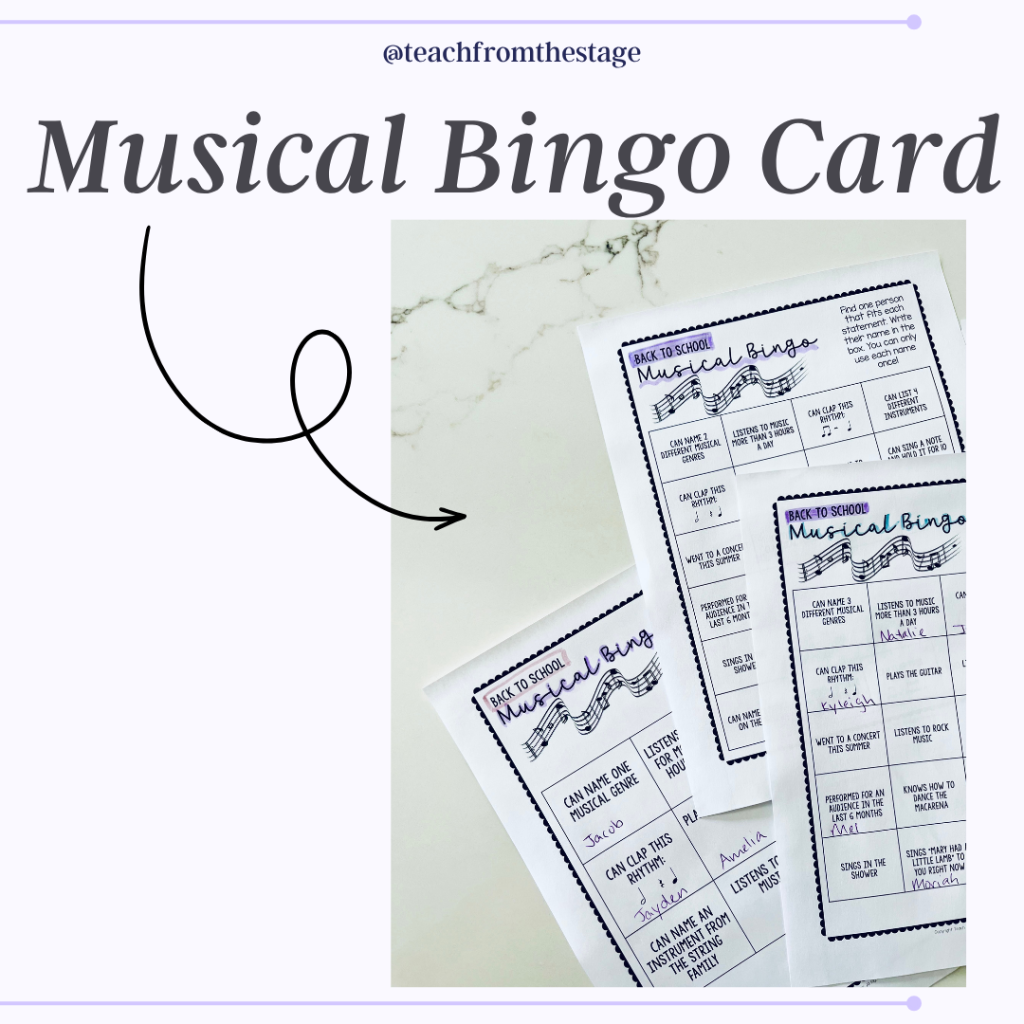 First Week of Music Class Ideas for Middle School