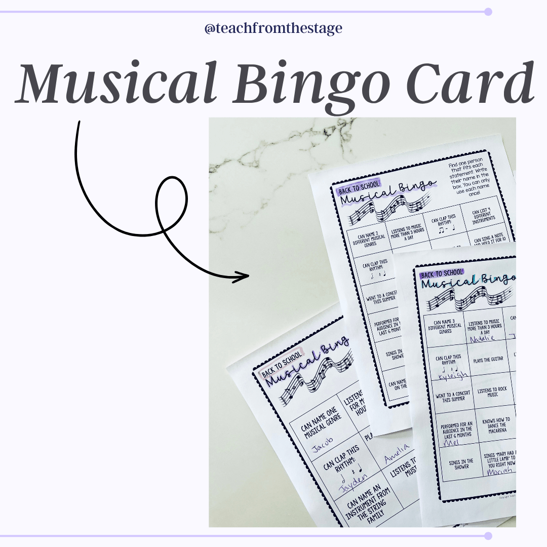 First Week of Music Class Ideas for Middle School