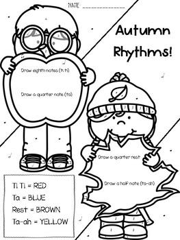 Fall Music Coloring Sheet - Teach From The Stage