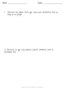 General Dance Rubric and Student Self-Assessment FRENCH VERSION - Teach ...