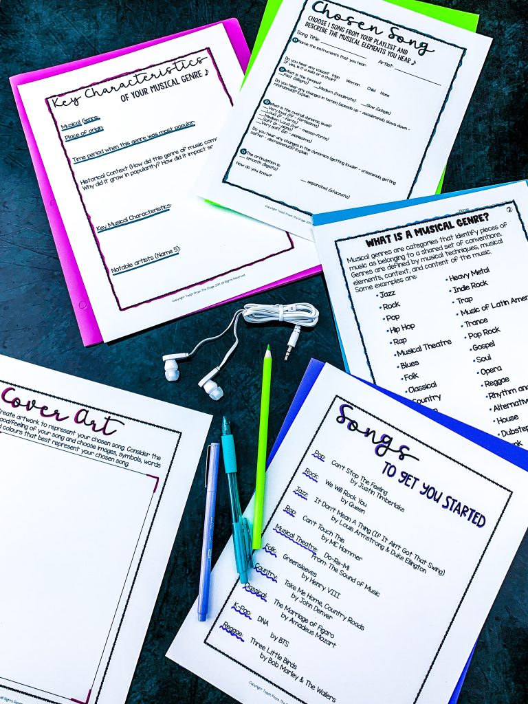 Soundtrack of My Life Project for Middle School Music