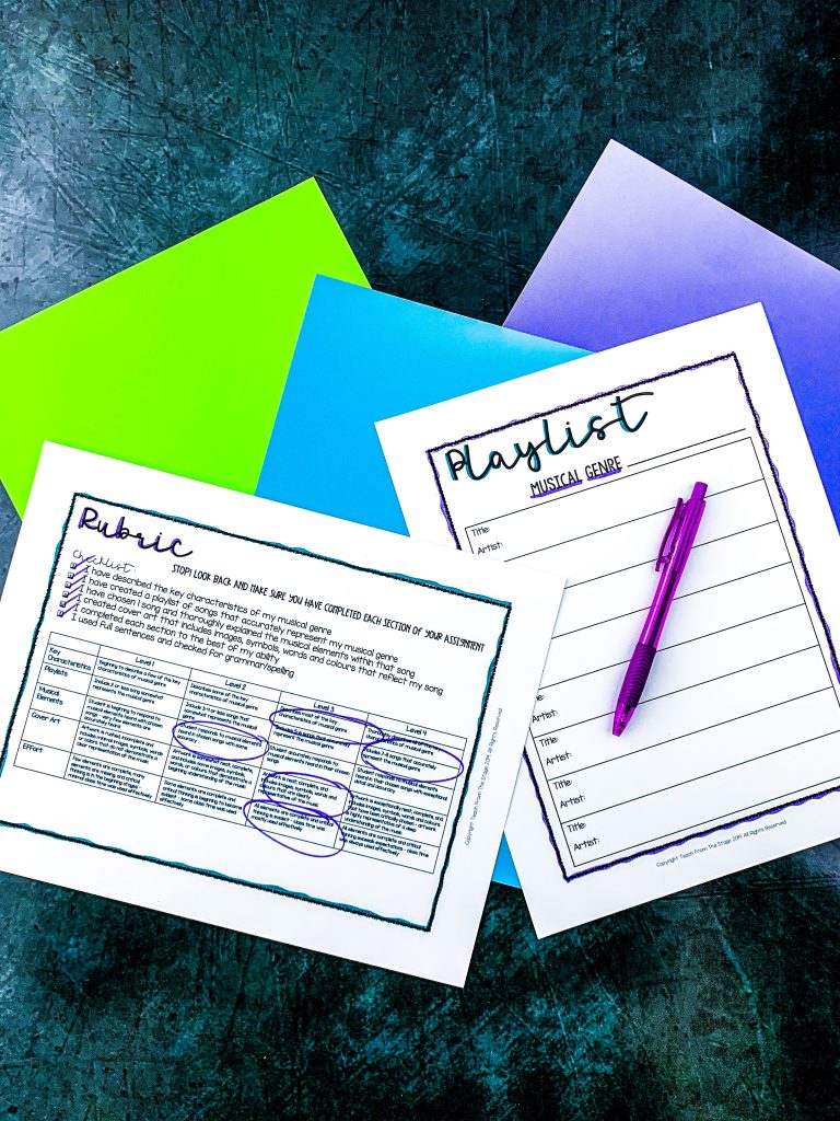 Soundtrack of My Life Project for Middle School Music