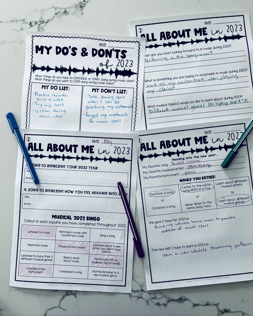 Start January Music Classes with Engaging and Reflective Activities