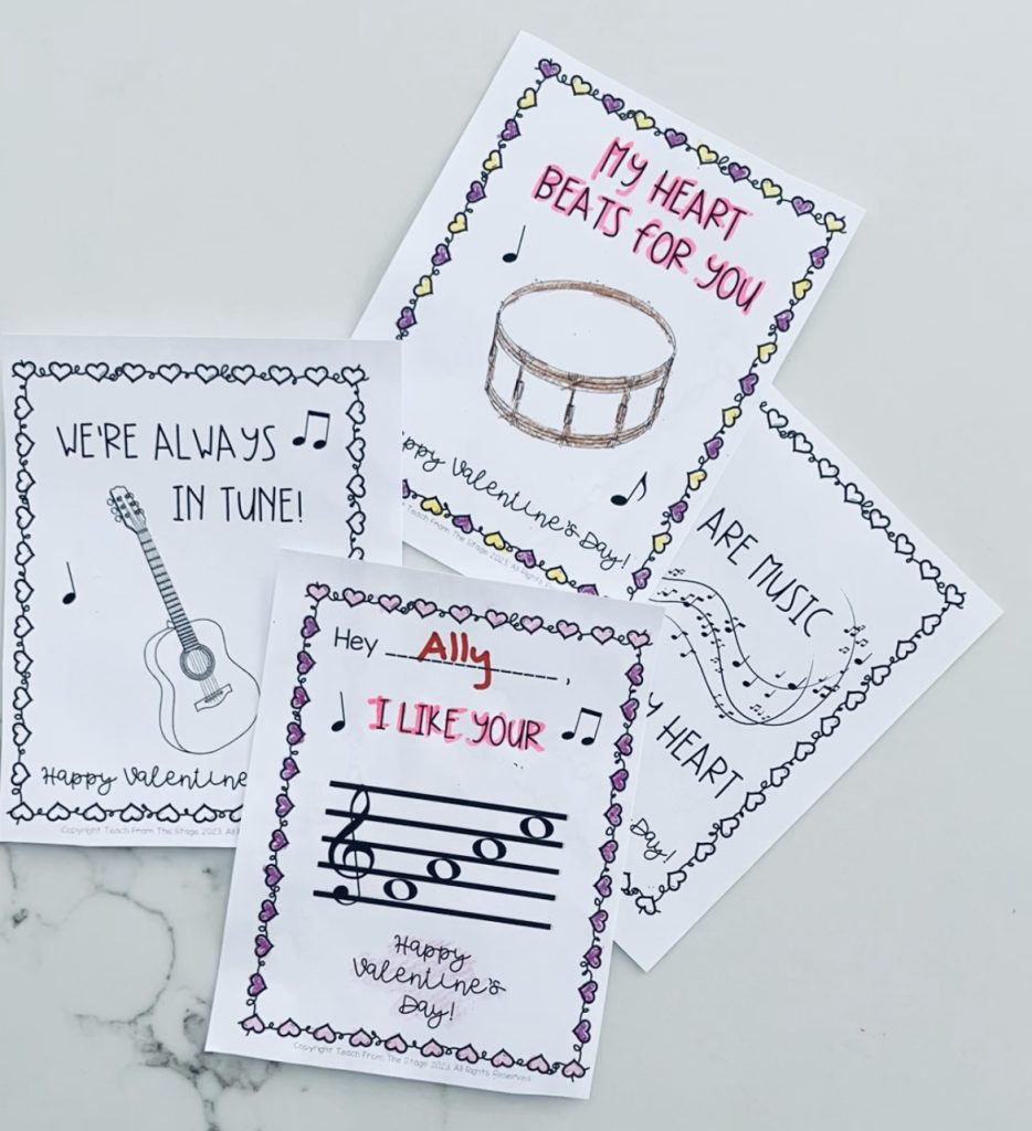 Free Printable Music-Themed Valentine’s Day Cards