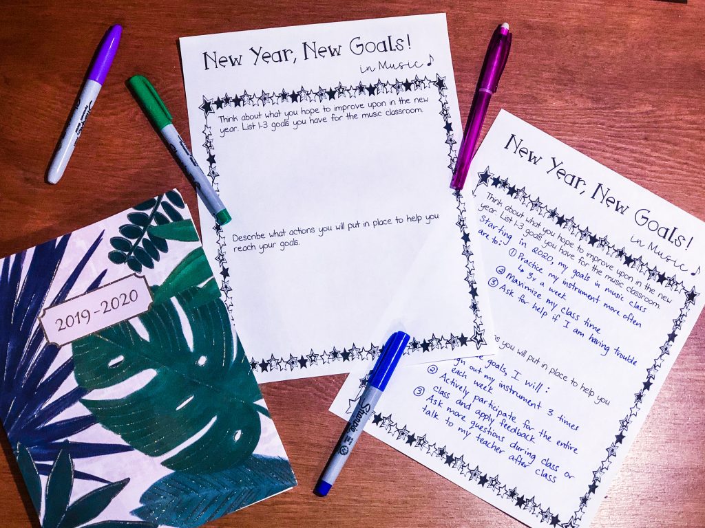 Goal-Setting Activities for the Music Classroom: Free Printable & New ...