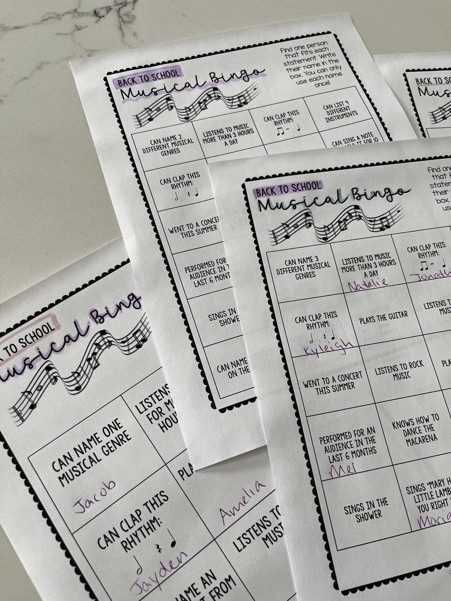 Engage Your Students with Back-to-School Bingo Cards for the Music Room ...
