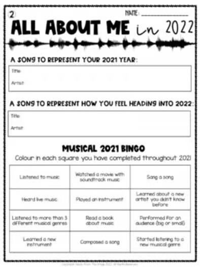 New Years 2025 in Music Class - Teach From The Stage