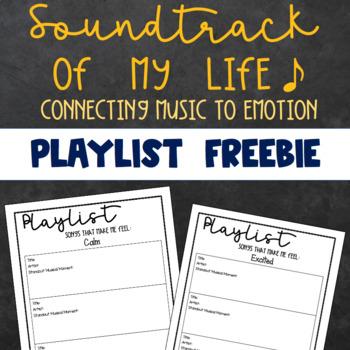 Soundtrack of my Life FREE Playlist Printable - Teach From The Stage
