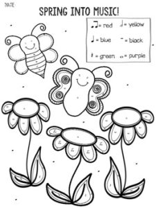 Spring & Summer Music Coloring FREEBIE - Teach From The Stage