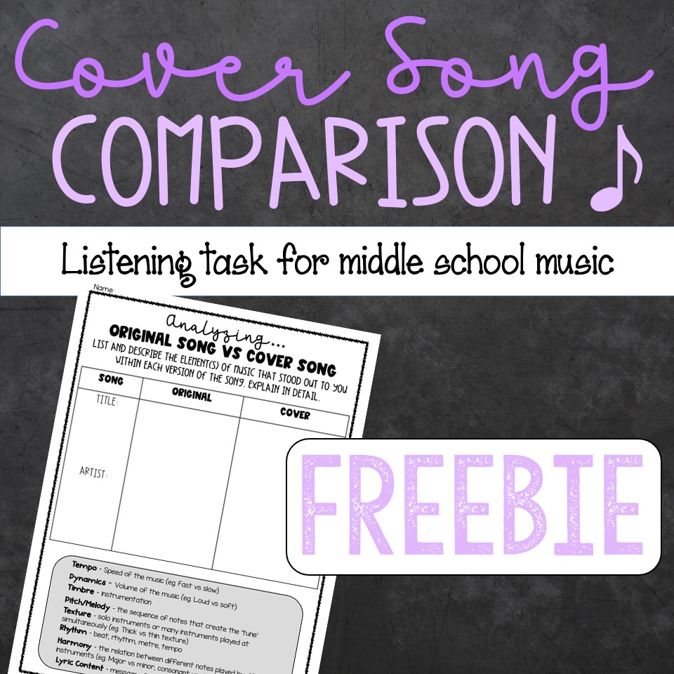 Teach Musical Elements with the Free Cover Song Comparison Project