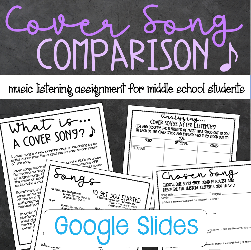 Teach Musical Elements with the Free Cover Song Comparison Project